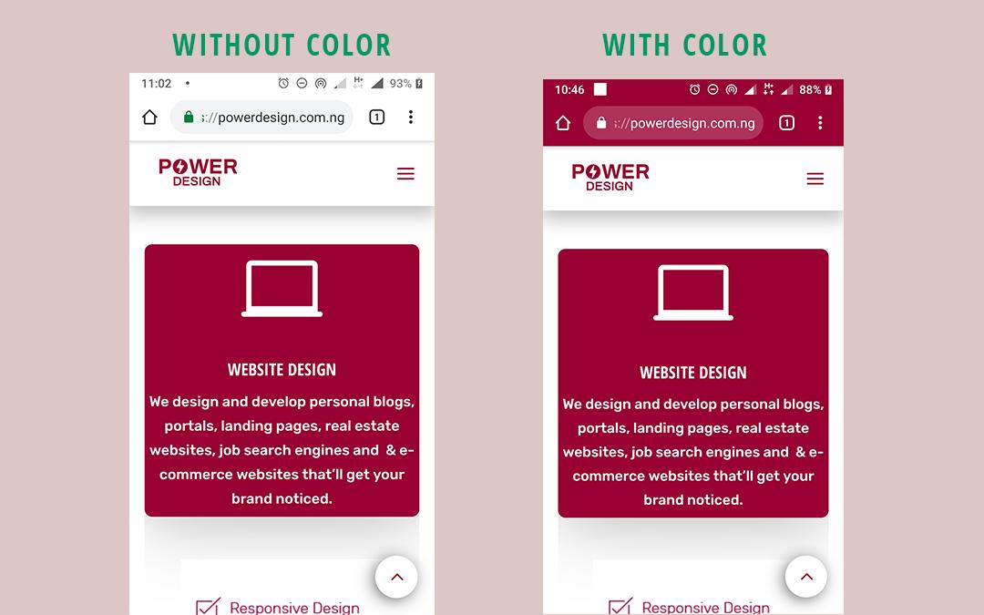 How To Customise Color Of Mobile Browser Address Bar In A WordPress 